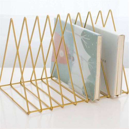 Jual ESS Metal Triangle Iron Art Desktop Bookshelf Letter Magazine ...