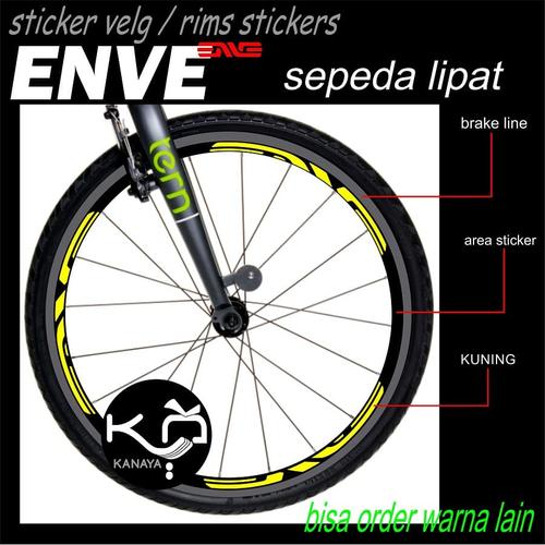 Jual Sepeda Lipat Seli Stiker Velg Sticker Rims Decal Folding Bike ENVE ...