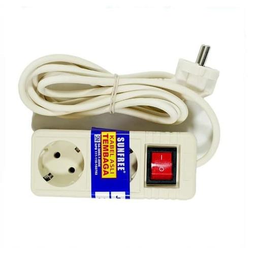 Promo Sunfree Jupiter Terminal Stop Kontak 2 Lubang Dengan Panjang Kabel 3M - Kota Tangerang ...
