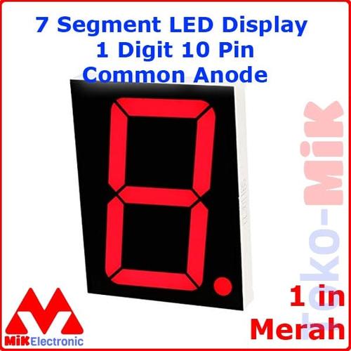 Jual 7 SEGMEN SEGMENT LED DISPLAY 1 DIGIT COMMON ANODE 1 IN 1 INCH ...