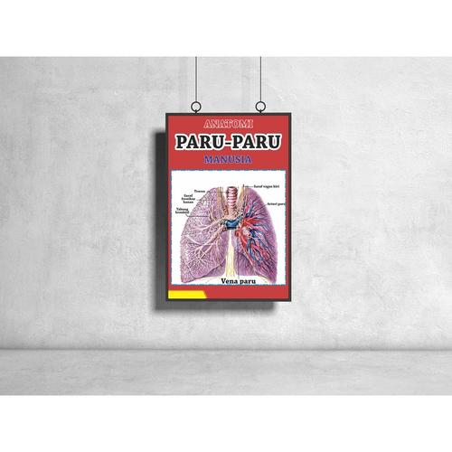 Jual Poster kesehatan Anatomi Paru - Paru (bisa nambah nama instansi ...