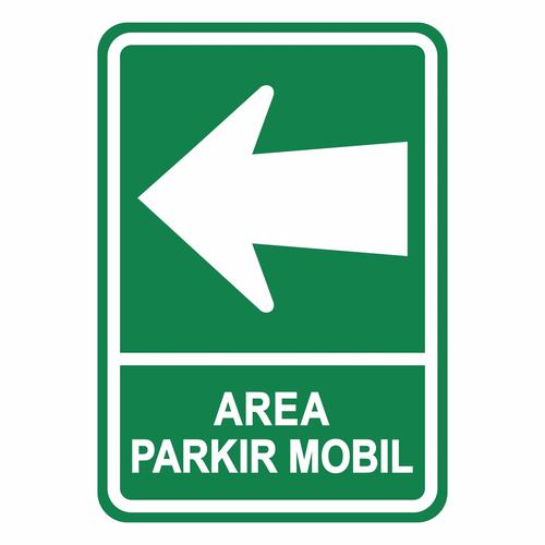 Promo Rambu Petunjuk Arah Area Parkir Mobil 35cm x 50cm Plat Alumunium ...