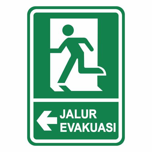 Promo Rambu Jalur Evakuasi Darurat Emergency 35cm x 50cm K3 Plat ...