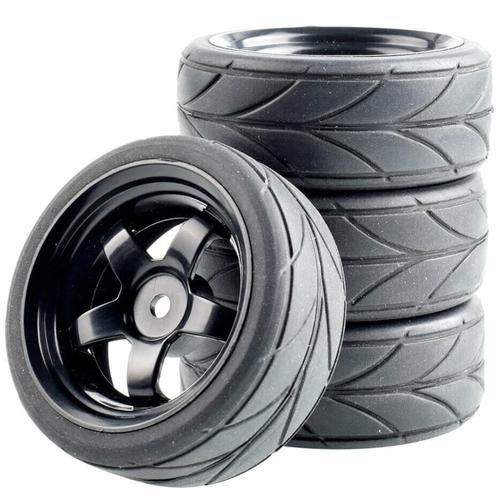 Jual 1pcs velg + ban rally onroad RC 1/10 1/18 tt01 wltoys lrp hpi hsp ...