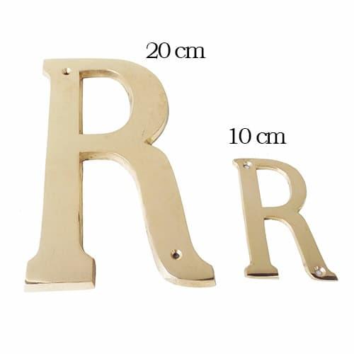 Jual 8" Huruf Besar Tulisan Papan Nama Kuningan / Brass Alphabet - R ...