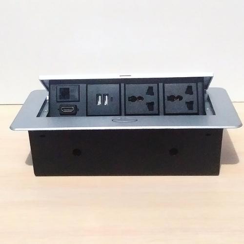 Jual STOP KONTAK MEJA & LANTAI 2 POWER - 2 USB CHARGER - RJ45 CAT5E ...