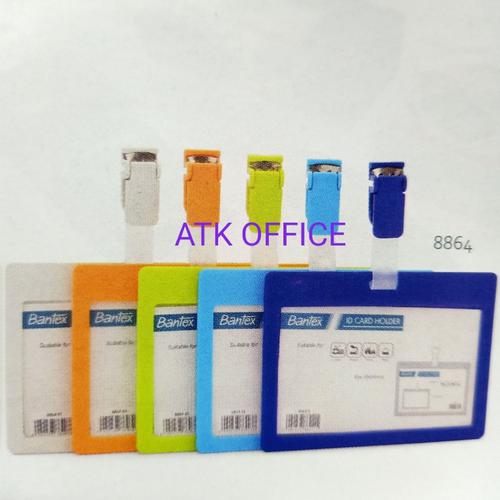 Jual BANTEX ID CARD HOLDER WITH CLIP LANDSCAPE LAYOUT 8864 - Biru Tua ...