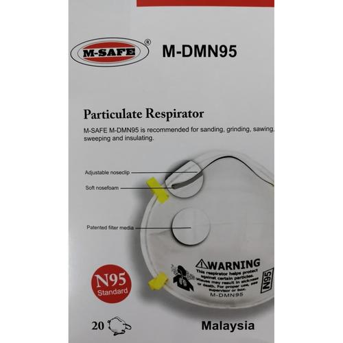 Jual Masker M-Safe N95 Particulate Respirator | 1 box isi 20 pcs ...