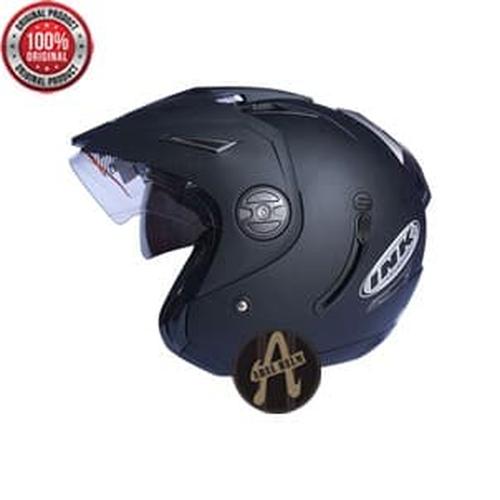 Jual HELM INK T1 POLOS//BLACK DOFF//DOUBLE VISOR//ORIGINAL - Kota ...