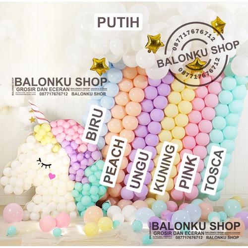 Jual Balon Latex Macaron / Balon Macaron Biru / Balon Pastel Size 5 ...
