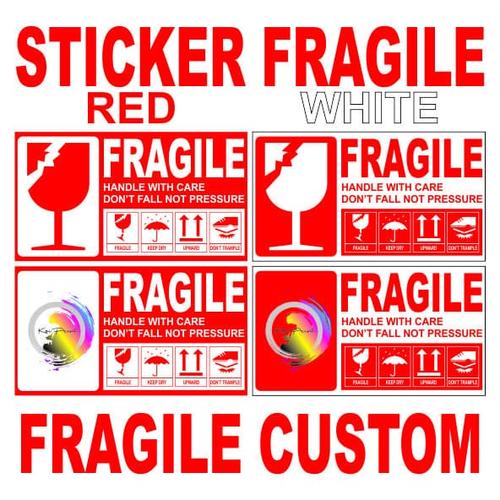 Jual STICKER FRAGILE CUSTOM - Putih - Kota Bekasi - Koiprint | Tokopedia
