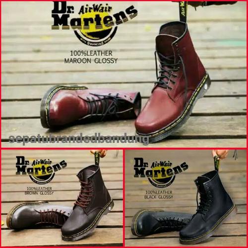 Jual Sepatu boots pria Dr. Martens Docmart HIGH boots murah maroon ...