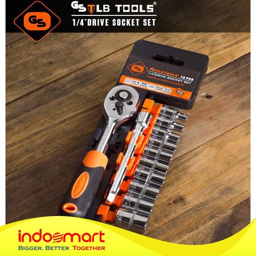 Jual Drive Socket Set Multi Tools 12Pcs 1/4 GS TLB Tools - Jakarta ...