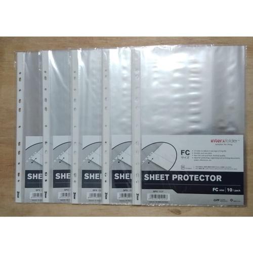 Jual Sheet Protector / PP Pockets F4 isi 10 Lembar - Inter X Folder ...