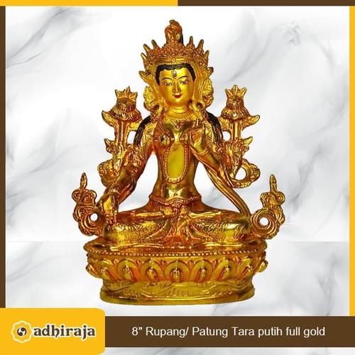 Jual Rupang Patung Arca White Tara Putih Kuningan 8" Full Gold ...