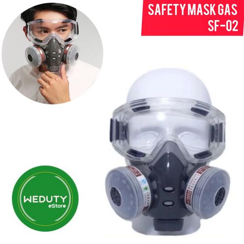 Jual SAFETY MASK FULL FACE GAS CHEMICAL AMONIA MASKER FULL FACE SF02 ...