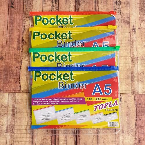 Jual Ziplock Pocket Binder Topla A5 - Map Ziplock Binder A5 - Kuning ...