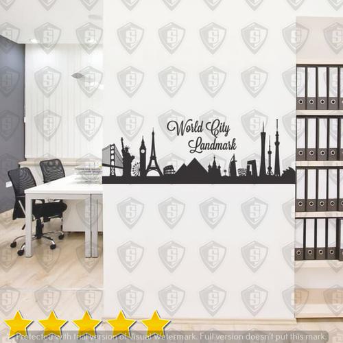 Jual Siladamas Wall Cutting Sticker World City Stiker dinding tembok ...