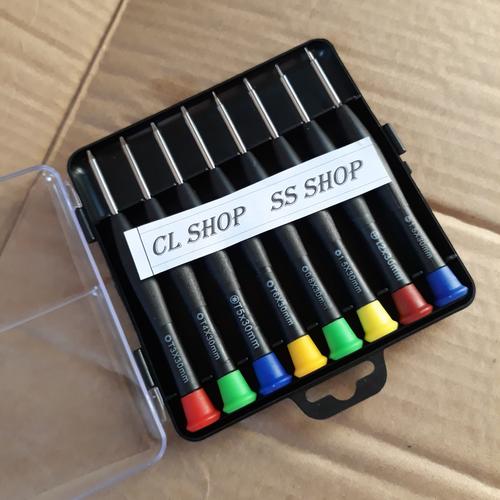 Jual OBENG MINI KECIL 8pc set 8pcs obeng bintang jam arloji mainan kaca ...