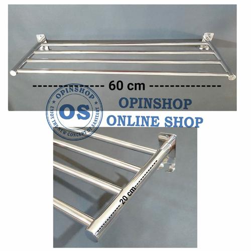 Jual Gantungan handuk plus kapstok 60 cm Stenlis Steel High Quality ...