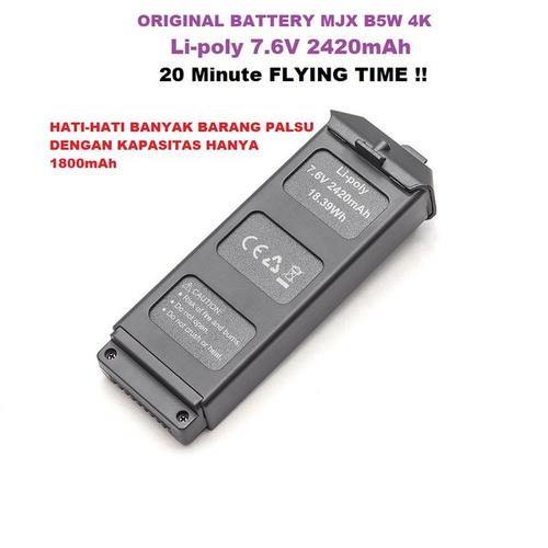 Jual Original Battery MJX B5W 4K Drone Li-Poly 7.6V 2420mAh - Kab. Bantul - iasleman | Tokopedia