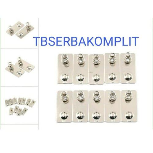 Jual Metal Plat Spring Battery Contact AA Panjang Double Pelat Besi Per ...