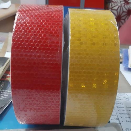 Jual stiker reflektor sarang tawon rol 50meter ready warna kuning ...