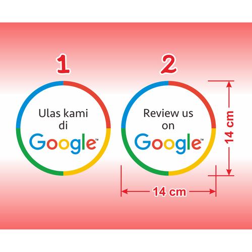 Jual Sticker Bundar Ulas Kami di Review us on Google stiker diameter 14 ...