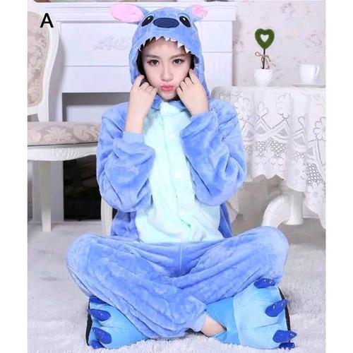 Jual Costume Onesie Cosplay Bentuk Binatang Stitch Warna Biru Dewasa ...
