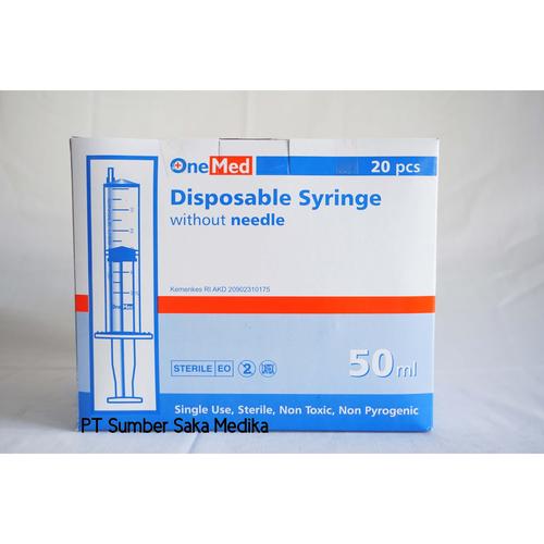 Jual Spuit 50cc/ ml 50 cc Disposable Syringe Alat Suntik Injeksi OneMed ...