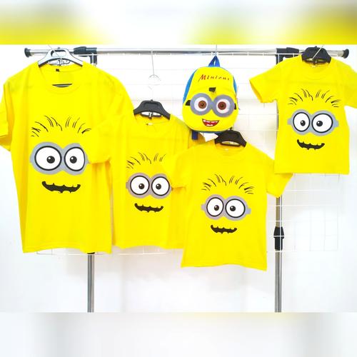 Jual Kaos Couple Keluarga Superhero Karakter Minion - Kuning, 6 Tahun ...