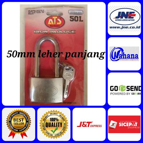 Jual GEMBOK ATS 50MM PANJANG- GEMBOK PAGAR- GEMBOK RUMAH- GEMBOK NEKEL ...