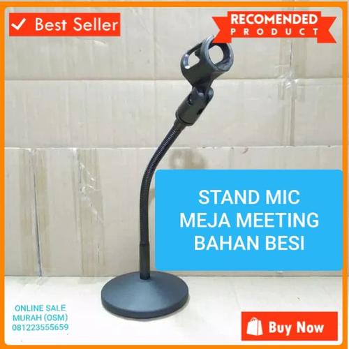 Jual stand mic meja full besi holder mik table tiang pegangan Fleksible ...