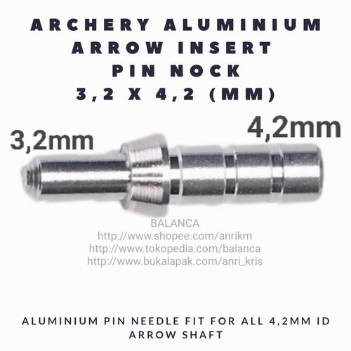 Jual PIN NOCK 4.2mm x 3.2mm - Aluminium Pin Nock Anak Panah - Arrow ...