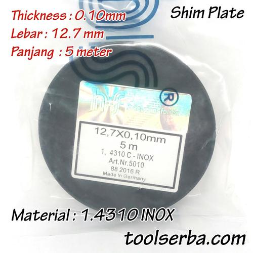 Jual Shim Plate Thickness 0.1mm X 12.7mm X 5meter Feeler Gage-Gauge ...