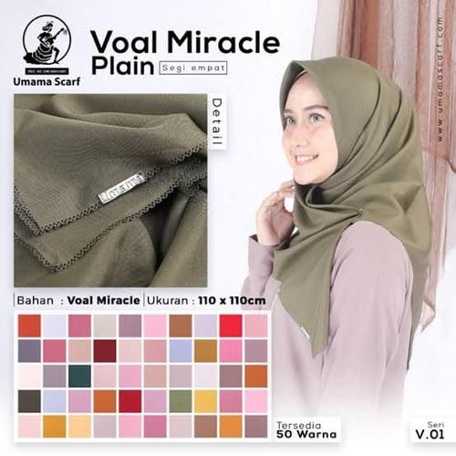 Jual Jilbab segi empat voal miracle plain seri warna P By umama Scraf - Coklat Tua - Kab. Gresik ...