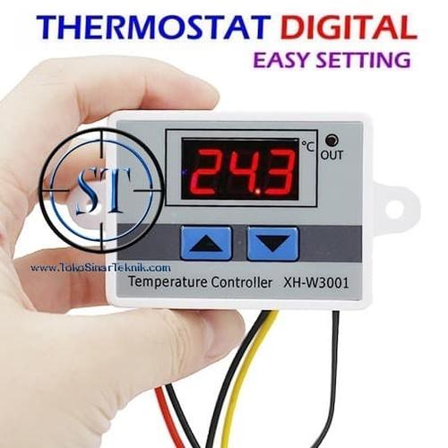 Jual Digital Thermostat W3001 Temperature Termostat Suhu Panas Dingin ...