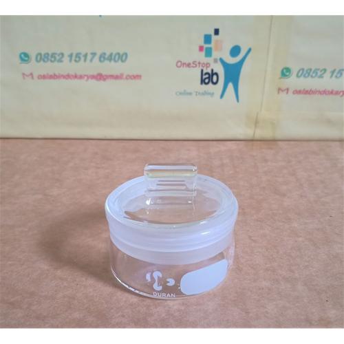 Jual Botol timbang cap 80 ml Weighing bottle flat shape DURAN ORIGINAL ...