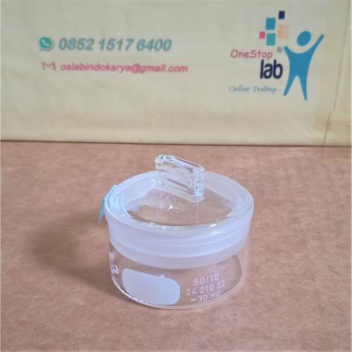 Jual Botol timbang cap 30 ml Weighing bottle flat shape DURAN ORIGINAL ...