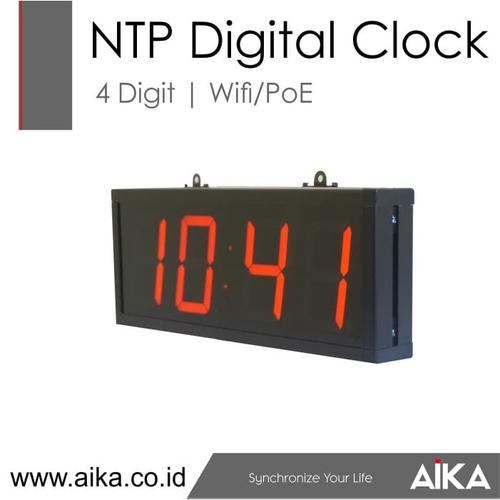 Jual NTP Digital Clock 4 Digit (Jam Akurat Sinkron NTP) Wifi - PoE - Kab. Sleman - Fairufy's ...
