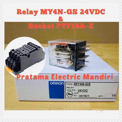 Jual OMRON Relay MY4N-GS MY4N 24VDC 24V dan Socket PYF14A-E ORIGINAL - Jakarta Barat - Pratama ...