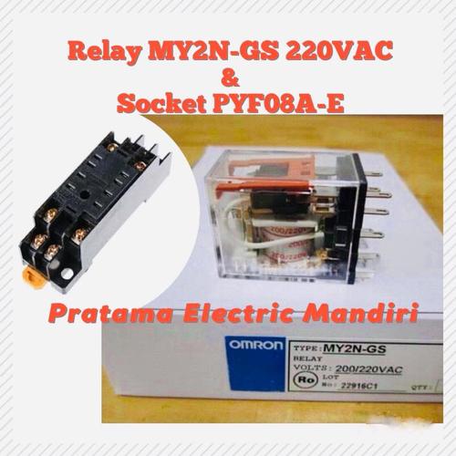 Jual OMRON Relay MY2N-GS MY2N 220VAC 220V dan Socket PYF08A-E ORIGINAL - Jakarta Barat - Pratama ...