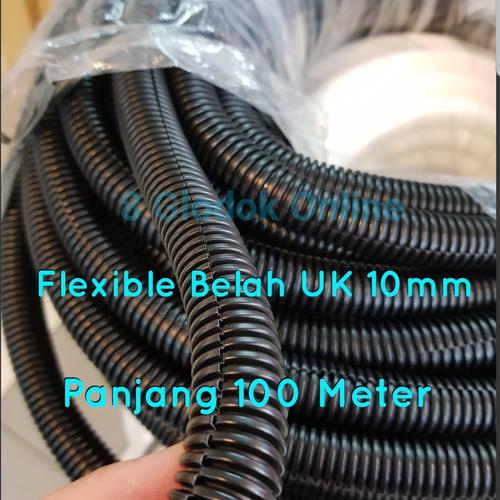 Jual Flexible Belah PVC 10mm / Flexible Conduit Belah PVC Warna Hitam ...