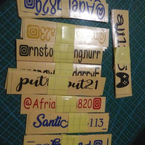 Jual Sticker nama . Sticker cutting , sticker Reflektif, sticker custom ...