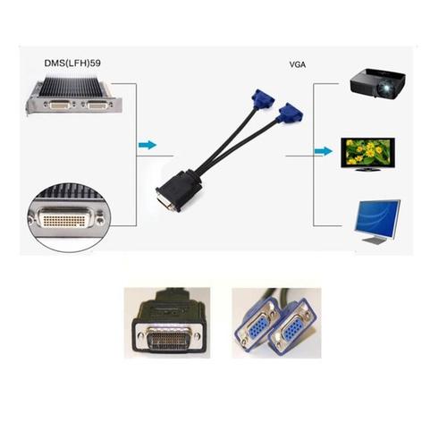 Jual DMS 59 Pin Male to Dual VGA Female Y Splitter Video Card Adapter ...