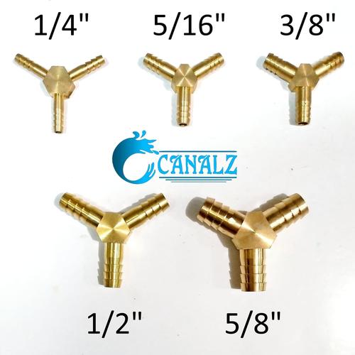 Jual Sambungan Selang Y Kuningan 3/8" - Nepel Kuningan 3/8 inci Cabang ...