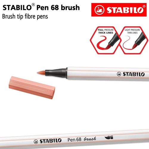 Promo STABILO Pen 68 Brush Light Flesh Tint Krem Marker Kuas Kaligrafi ...