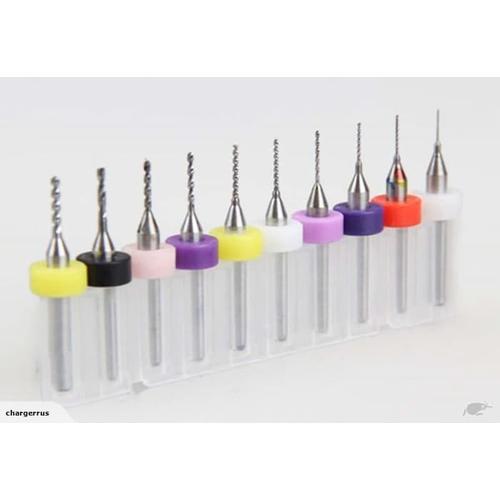 Jual Mata Bor Mikro Baja Tungsten Pcb Cnc Micro Drill Bit Set 10pcs ...