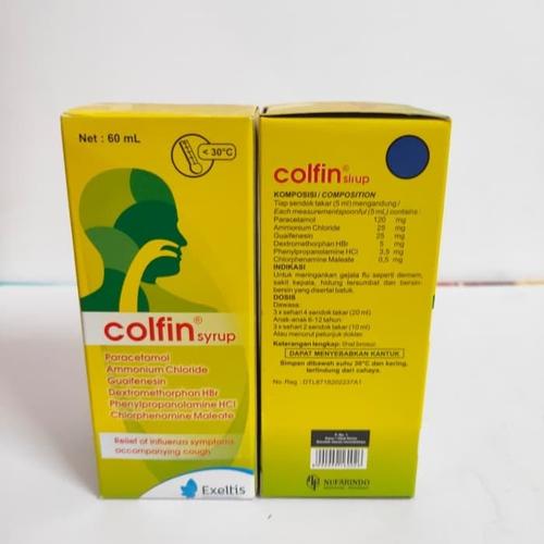 Promo Colfin Syrup 60ml Sirup Meringankan Flu Batuk Pilek - Kota ...