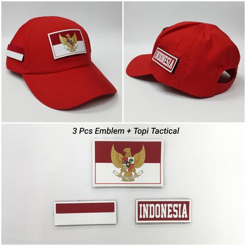 Jual Topi Tactical Velcro FREE 3pcs Emblem - 35ribu PANCASILA - Biru ...